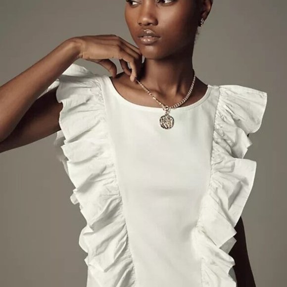 Maeve | Tops | Maeve Sleeveless Ruffleborder Top | Poshmark